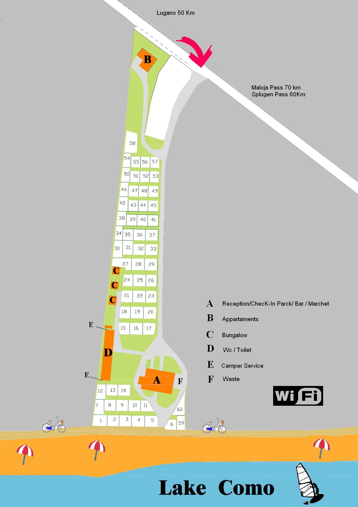 Camping Comer See - Domaso - Solarium- Ferienhäuser Comer See